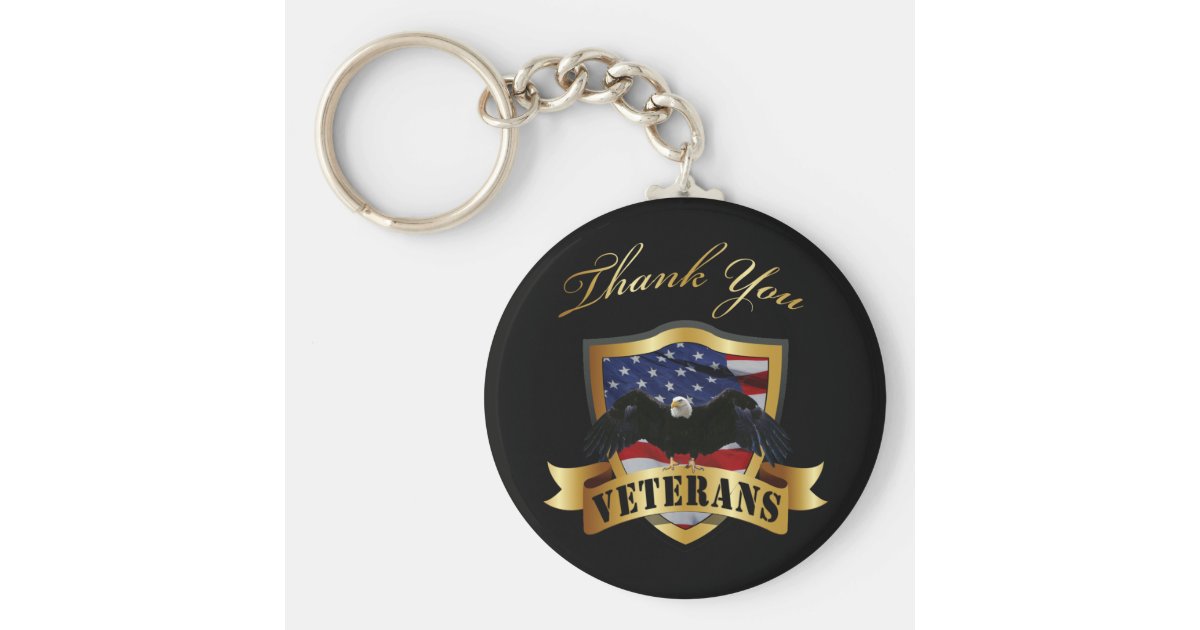 Thank You Veterans Keychain | Zazzle