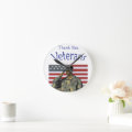 Thank You Veterans Round Clock | Zazzle
