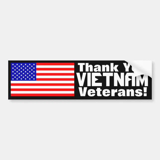 Thank You Vietnam Veterans! Bumper Sticker | Zazzle