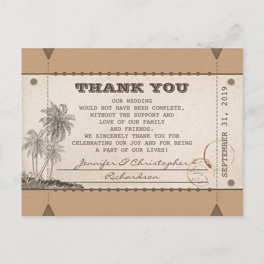 thank you vintage postcards tickets | Zazzle