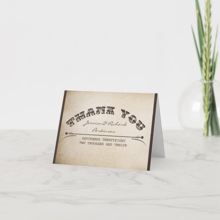 thank you vintage style note cards | Zazzle.com