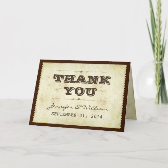 thank you vintage ticket cards | Zazzle.com