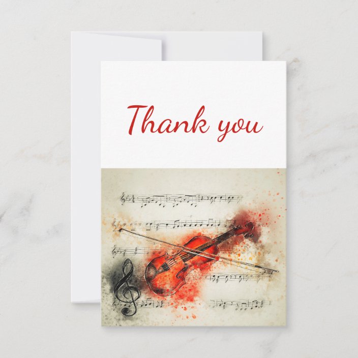 Thank You Violin Music Lessons Teacher volunteer | Zazzle.com