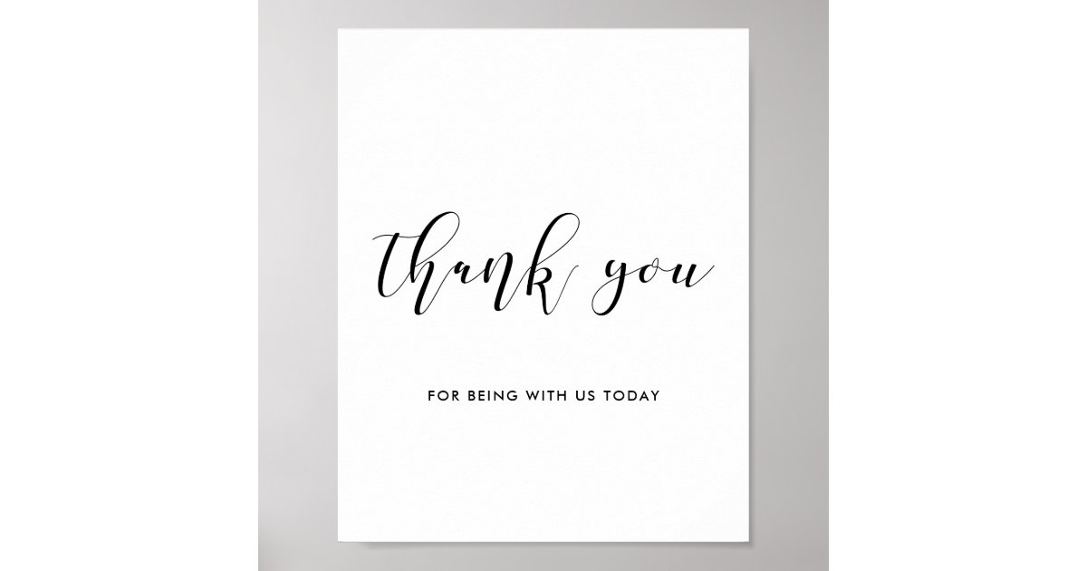 Thank you wedding sign | Zazzle