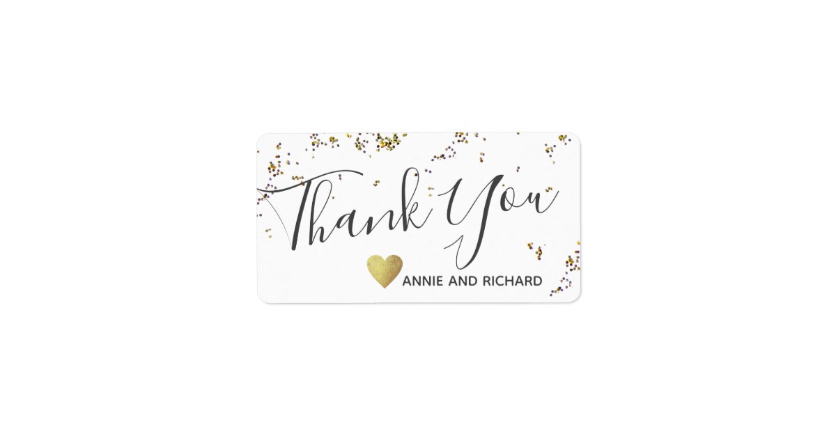 thank you wedding sticker / love & thanks | Zazzle