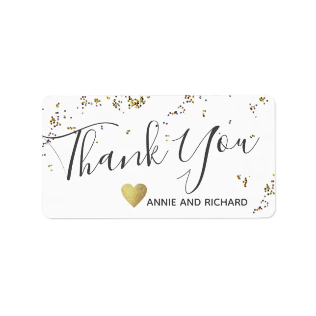 thank you wedding sticker / love & thanks | Zazzle