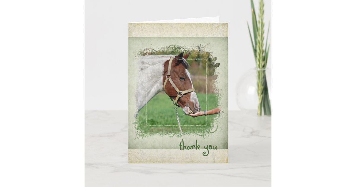 Thank You with Horse | Zazzle