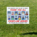 Thank you yard sign Covid Frontline Heroes | Zazzle