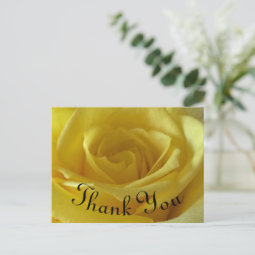 Thank You Yellow Rose Photo Appreciation Postcard | Zazzle