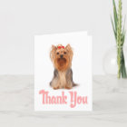 Yorkie Puppy Dog Note card, Thank you cards | Zazzle.com