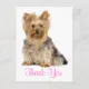 Thank You Yorkshire Terrier Puppy Dog Postcard | Zazzle