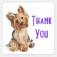Thank You Yorkshire Terrier Puppy Dog Stickers | Zazzle