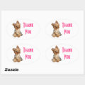 Thank You Yorkshire Terrier Puppy Dog Stickers | Zazzle
