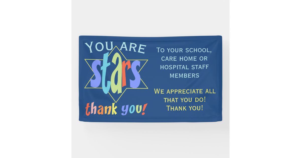 Thank You You Are Stars Appreciation Banner | Zazzle