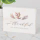 Thankful fall leaves personalized wooden box sign | Zazzle