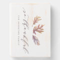Thankful fall leaves personalized wooden box sign | Zazzle