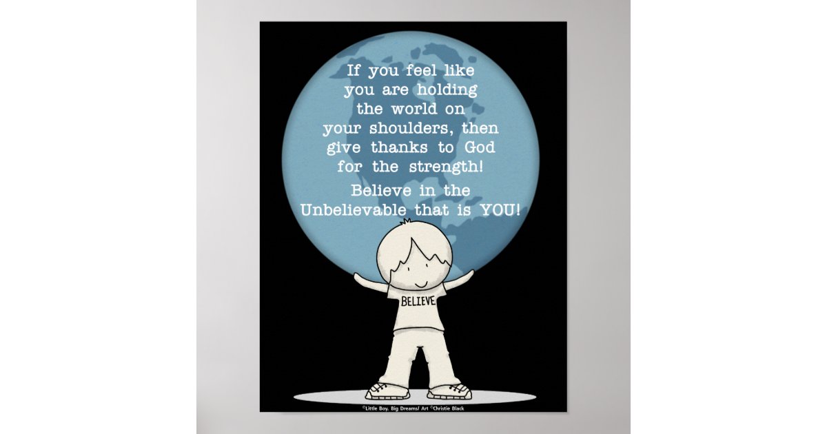 Thankful for Strength Poster | Zazzle
