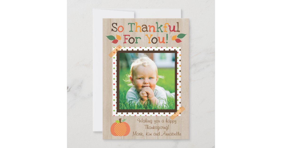 Thankful For You - Fall / Thanksgiving Card | Zazzle