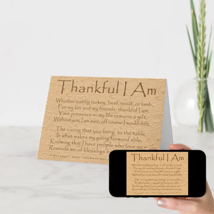 Thankful I Am Holiday Card | Zazzle
