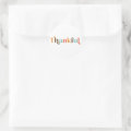 Thankful Retro Font Thanksgiving Classic Round Sticker | Zazzle