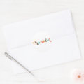 Thankful Retro Font Thanksgiving Classic Round Sticker | Zazzle