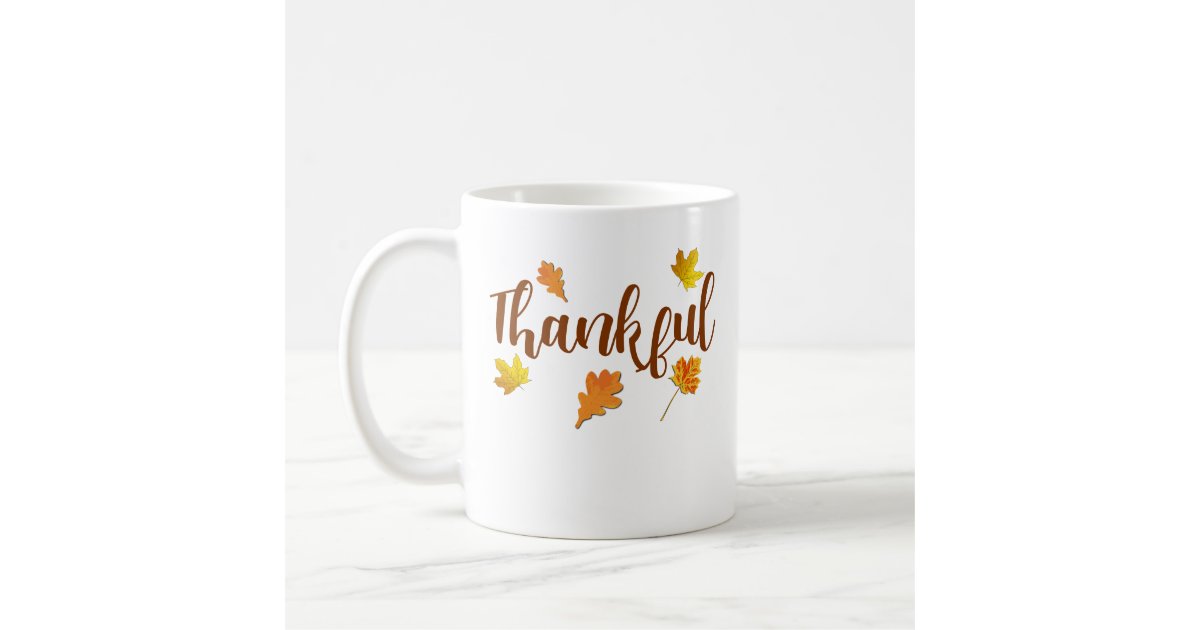 Thankful Thanksgiving Fall Harvest Coffee Mug | Zazzle