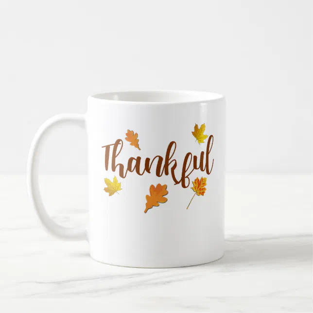 Thankful Thanksgiving Fall Harvest Coffee Mug | Zazzle