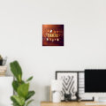 Thankful Thanksgiving Fall Leaves Pumpkin Poster | Zazzle