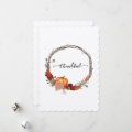 Thankful Thanksgiving Wreath Holiday Card | Zazzle