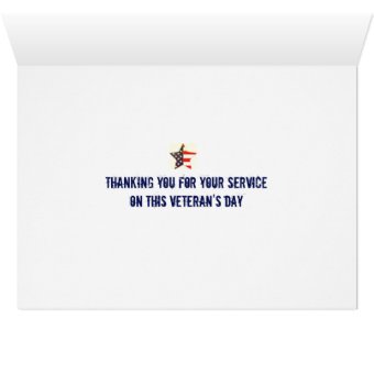 Thanking You For Your Service Veterans Day Card | Zazzle