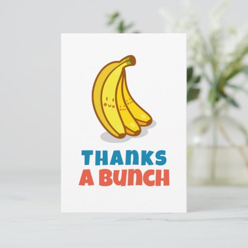 Thanks a Bunch Funny Appreciation Thank You Card | Zazzle
