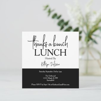 Thanks A Bunch Lunch Invitation | Zazzle