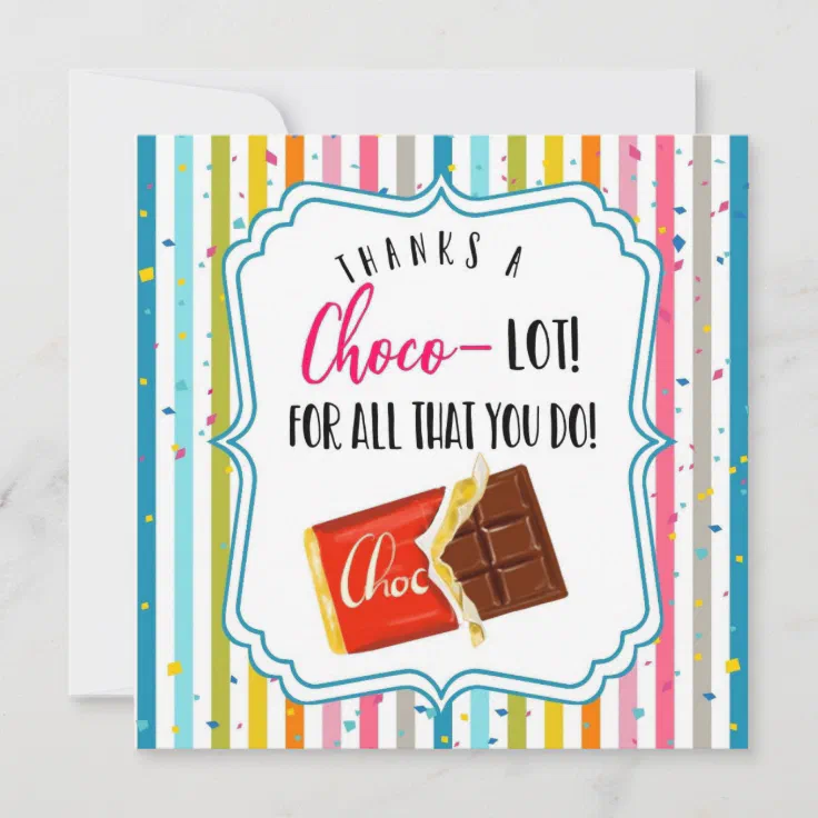 Thanks a chocolate-lot for all you do! thank you | Zazzle