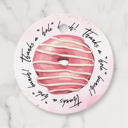 Thanks a hole bunch donut tag | Zazzle.com
