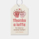 Thanks a Latte Coffee Teacher Appreciation Gift Tags | Zazzle