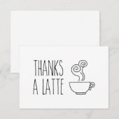 Thanks A Latte Thank You Card, Thank You Card | Zazzle