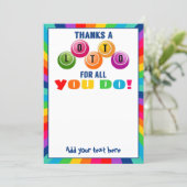 thanks a Lotto for all you do volunteer gift card | Zazzle