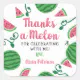 Thanks A Melon Sticker, Watermelon Square Sticker | Zazzle