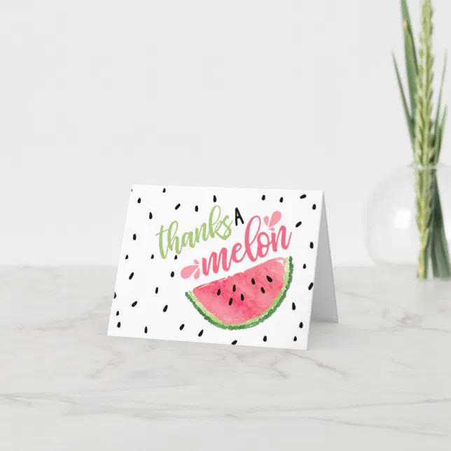 Thanks A Melon Thank You Card | Zazzle