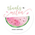Thanks a Melon thank you sticker | Zazzle