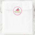 Thanks A Melon Watermelon Birthday Thank You Classic Round Sticker | Zazzle