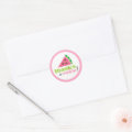 Thanks A Melon Watermelon Birthday Thank You Classic Round Sticker | Zazzle