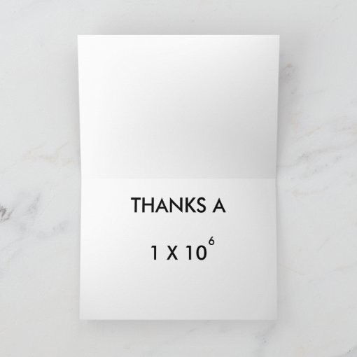 THANKS A MILLION - thank-you card | Zazzle