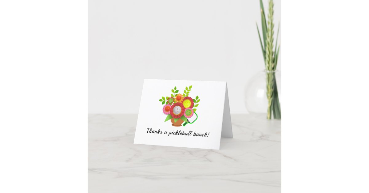 Thanks a Pickleball Bunch! Thank You Card | Zazzle