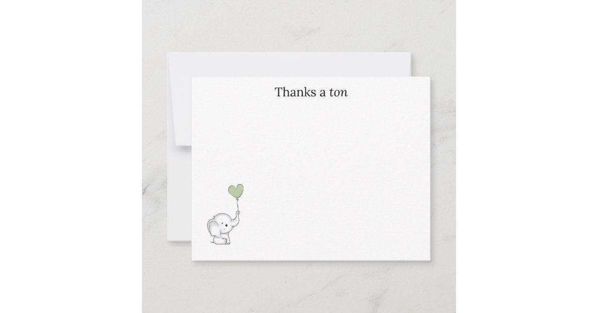 “Thanks a Ton” Thank You Note Card | Zazzle