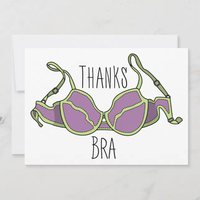Thanks Bra Invitation | Zazzle