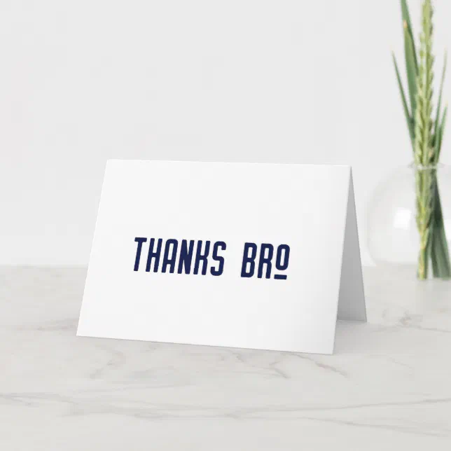 Thanks Bro Groomsman Thank You Card | Zazzle