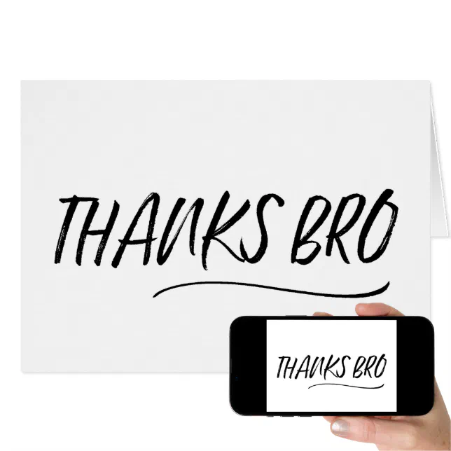 Thanks Bro Wedding Thank You Card | Zazzle