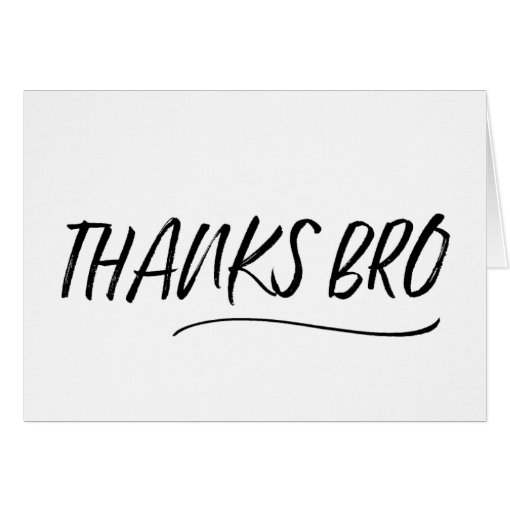 Thanks Bro Wedding Thank You Card | Zazzle