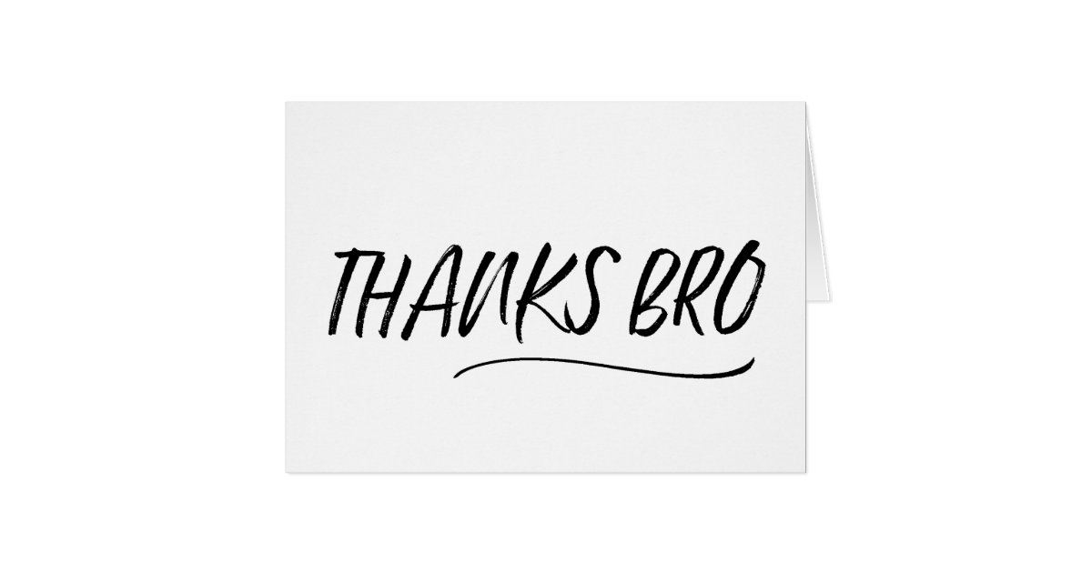 Thanks Bro Wedding Thank You Card | Zazzle